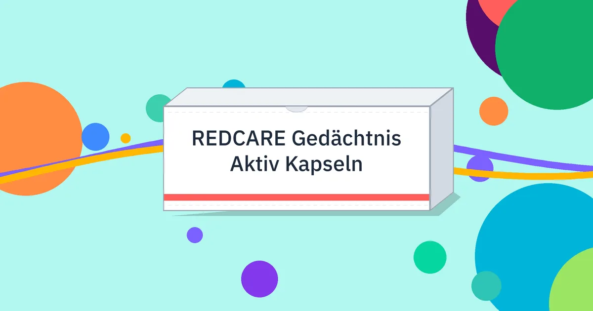 Symbolbild: Packung mit der Aufschrift REDCARE Gedächtnis Aktiv Kapseln (PZN 19482214) – Verfügbarkeit und Bezug in Apotheken in Frankfurt am Main