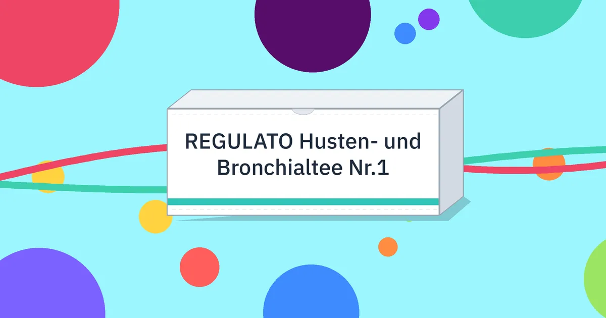 Symbolbild: Packung mit der Aufschrift REGULATO Husten- und Bronchialtee Nr.1 (PZN 03717649) – Verfügbarkeit und Bezug in Apotheken in Frankfurt am Main