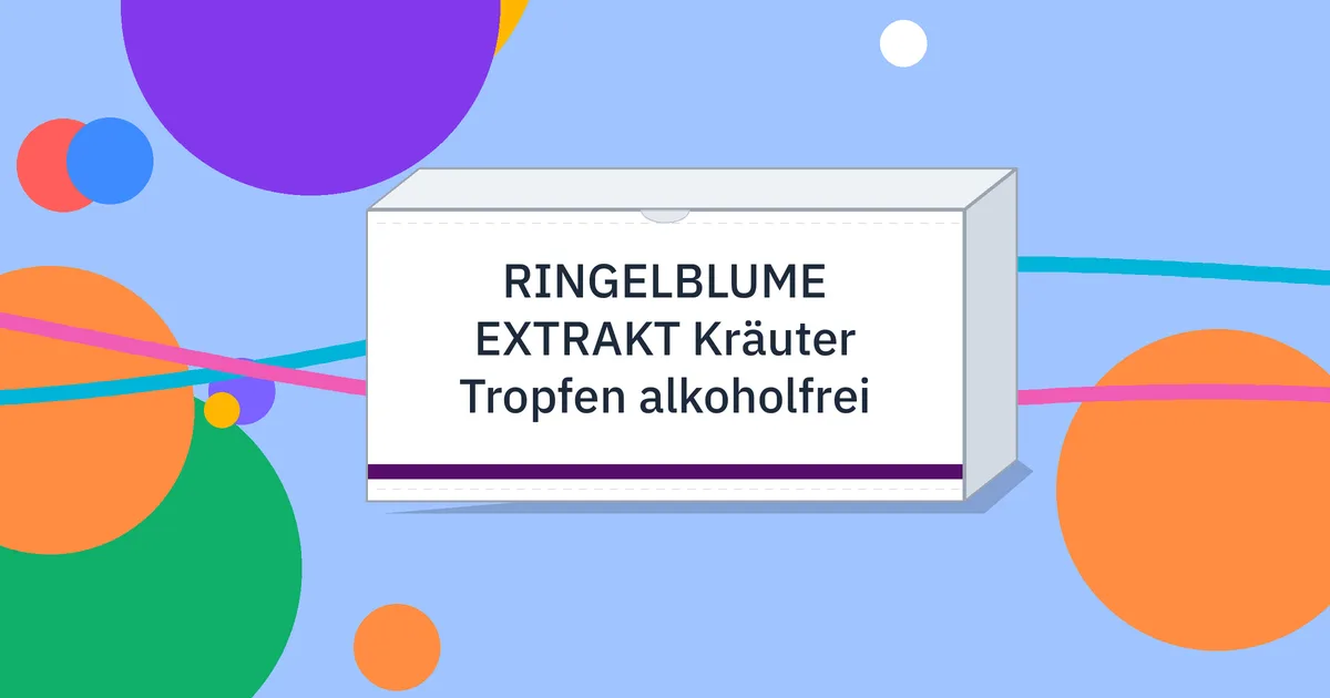 Symbolbild: Packung mit der Aufschrift RINGELBLUME EXTRAKT Kräuter Tropfen alkoholfrei (PZN 20232066) – Verfügbarkeit und Bezug in Apotheken in Frankfurt am Main