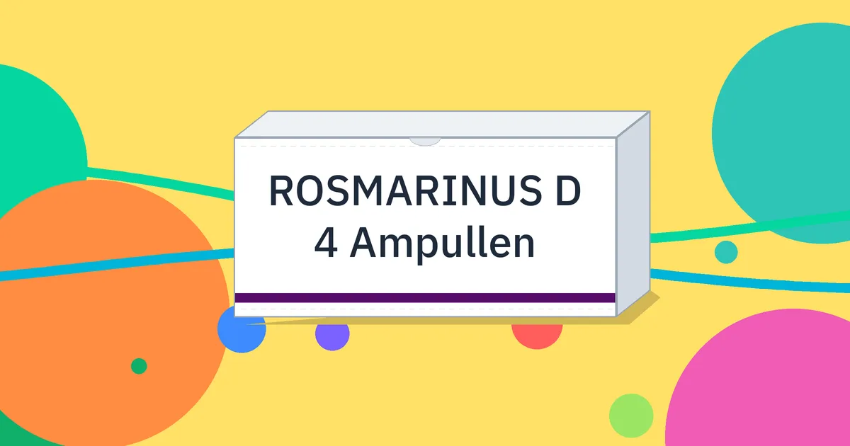 Symbolbild: Packung mit der Aufschrift ROSMARINUS D 4 Ampullen (PZN 01625937) – Verfügbarkeit und Bezug in Apotheken in Frankfurt am Main