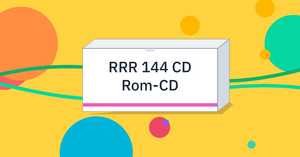 Symbolbild: Packung mit der Aufschrift RRR 144 CD Rom-CD (PZN 05975829) – Verfügbarkeit und Bezug in Apotheken in Frankfurt am Main