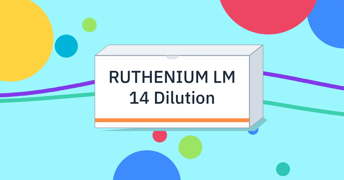 Symbolbild: Packung mit der Aufschrift RUTHENIUM LM 14 Dilution (PZN 13174150) – Verfügbarkeit und Bezug in Apotheken in Frankfurt am Main
