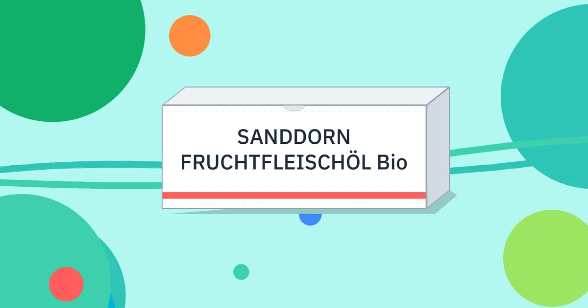 Symbolbild: Packung mit der Aufschrift SANDDORN FRUCHTFLEISCHÖL Bio (PZN 18195056) – Verfügbarkeit und Bezug in Apotheken in Frankfurt am Main