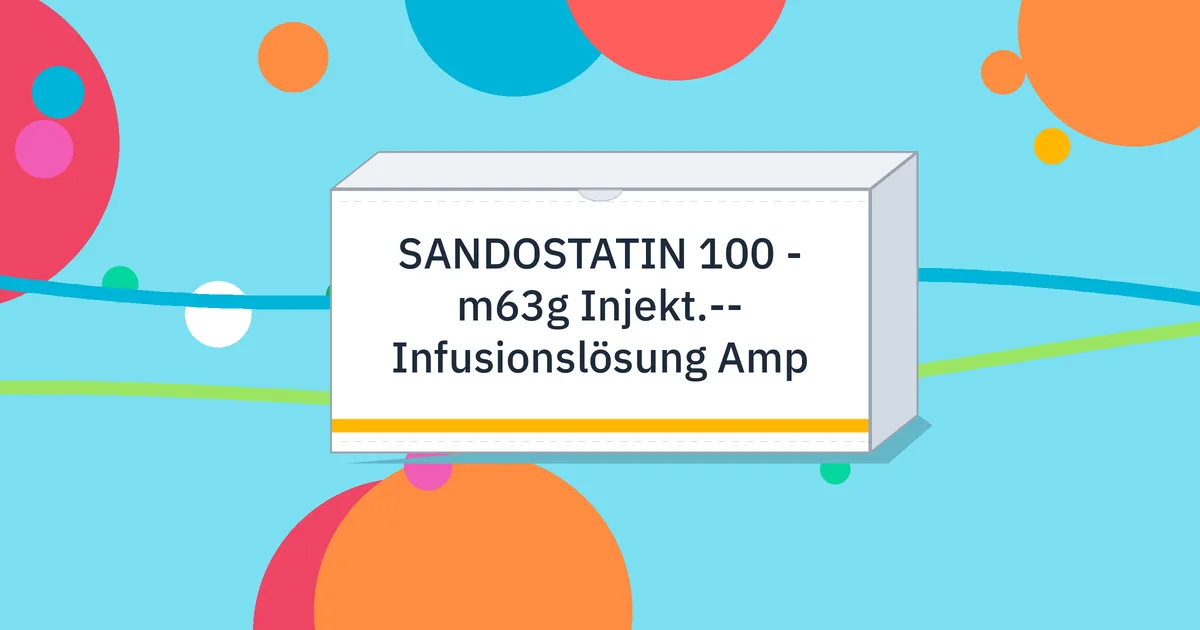 Symbolbild: Packung mit der Aufschrift SANDOSTATIN 100 -m63g Injekt.--Infusionslösung Amp (PZN 07139391) – Verfügbarkeit und Bezug in Apotheken in Frankfurt am Main