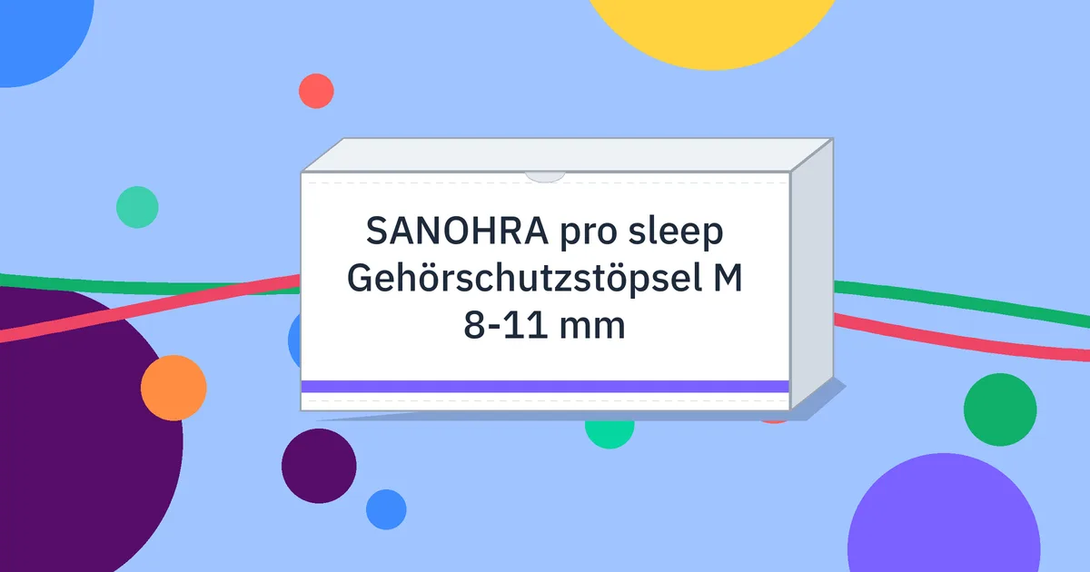 Symbolbild: Packung mit der Aufschrift SANOHRA pro sleep Gehörschutzstöpsel M 8-11 mm (PZN 19630531) – Verfügbarkeit und Bezug in Apotheken in Frankfurt am Main