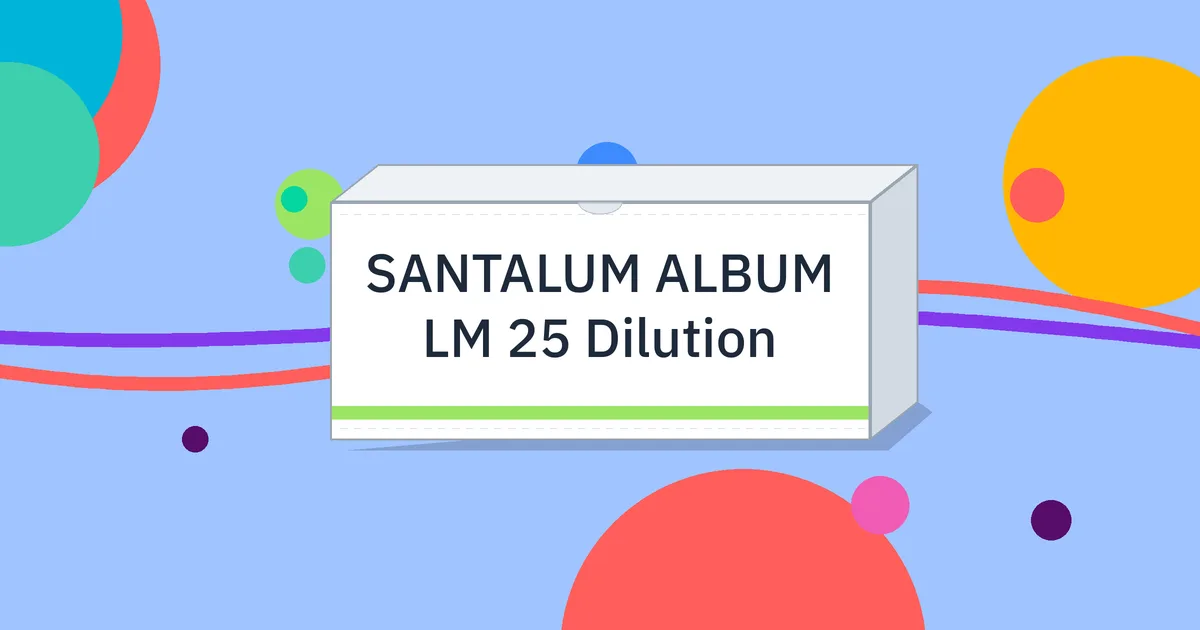 Symbolbild: Packung mit der Aufschrift SANTALUM ALBUM LM 25 Dilution (PZN 13684744) – Verfügbarkeit und Bezug in Apotheken in Frankfurt am Main