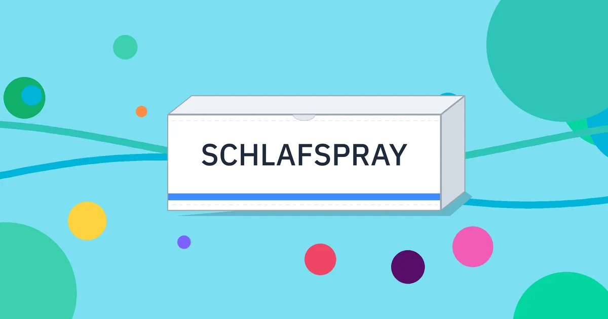 Symbolbild: Packung mit der Aufschrift SCHLAFSPRAY (PZN 18804555) – Verfügbarkeit und Bezug in Apotheken in Frankfurt am Main