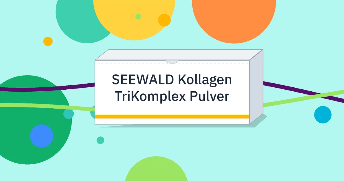 Symbolbild: Packung mit der Aufschrift SEEWALD Kollagen TriKomplex Pulver (PZN 19816164) – Verfügbarkeit und Bezug in Apotheken in Frankfurt am Main