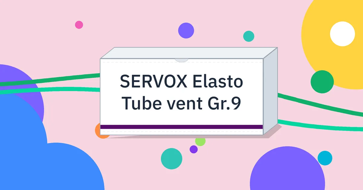 Symbolbild: Packung mit der Aufschrift SERVOX Elasto Tube vent Gr.9 (PZN 09205330) – Verfügbarkeit und Bezug in Apotheken in Frankfurt am Main