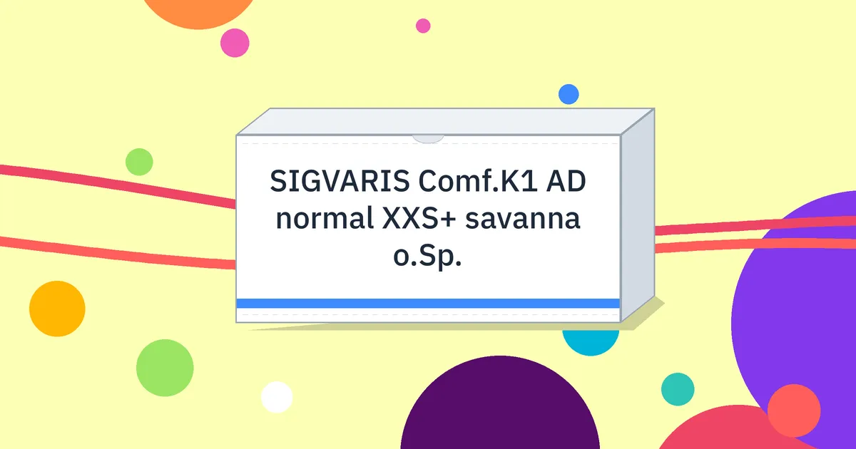 Symbolbild: Packung mit der Aufschrift SIGVARIS Comf.K1 AD normal XXS+ savanna o.Sp. (PZN 17094011) – Verfügbarkeit und Bezug in Apotheken in Frankfurt am Main