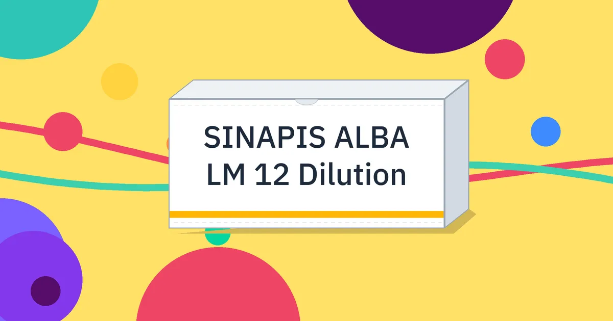 Symbolbild: Packung mit der Aufschrift SINAPIS ALBA LM 12 Dilution (PZN 13190611) – Verfügbarkeit und Bezug in Apotheken in Frankfurt am Main