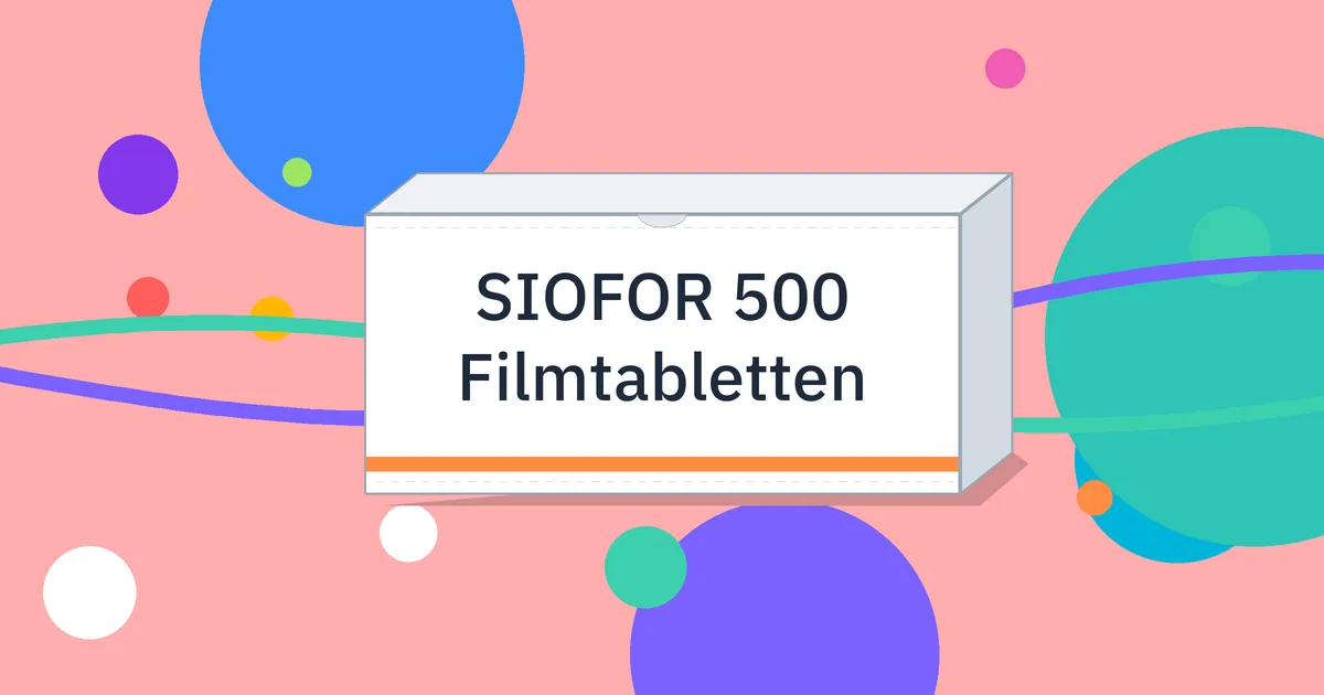 Symbolbild: Packung mit der Aufschrift SIOFOR 500 Filmtabletten (PZN 06890578) – Verfügbarkeit und Bezug in Apotheken in Frankfurt am Main