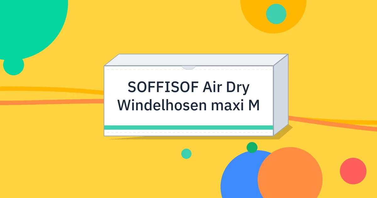 Symbolbild: Packung mit der Aufschrift SOFFISOF Air Dry Windelhosen maxi M (PZN 12566379) – Verfügbarkeit und Bezug in Apotheken in Frankfurt am Main