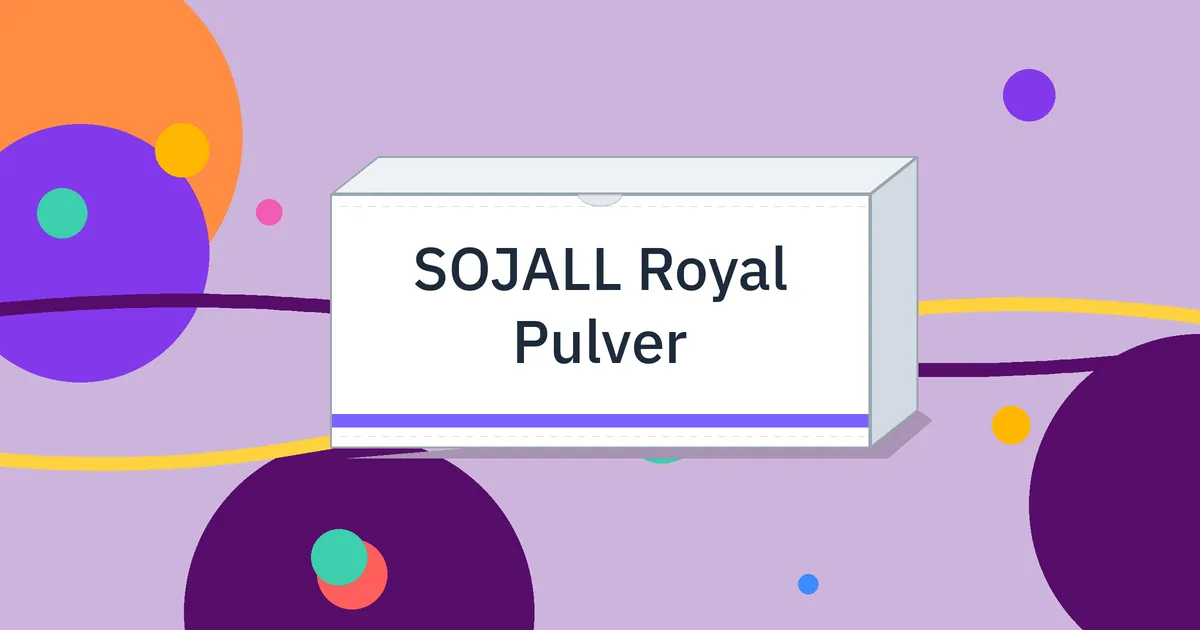 Symbolbild: Packung mit der Aufschrift SOJALL Royal Pulver (PZN 09279653) – Verfügbarkeit und Bezug in Apotheken in Frankfurt am Main