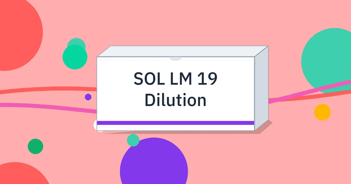Symbolbild: Packung mit der Aufschrift SOL LM 19 Dilution (PZN 13192001) – Verfügbarkeit und Bezug in Apotheken in Frankfurt am Main
