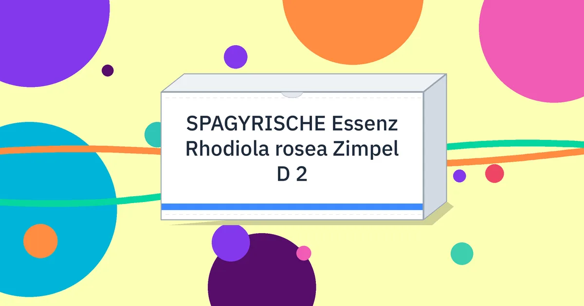Symbolbild: Packung mit der Aufschrift SPAGYRISCHE Essenz Rhodiola rosea Zimpel D 2 (PZN 19906163) – Verfügbarkeit und Bezug in Apotheken in Frankfurt am Main