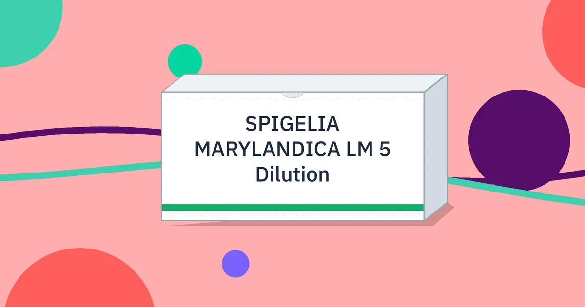 Symbolbild: Packung mit der Aufschrift SPIGELIA MARYLANDICA LM 5 Dilution (PZN 13195494) – Verfügbarkeit und Bezug in Apotheken in Frankfurt am Main