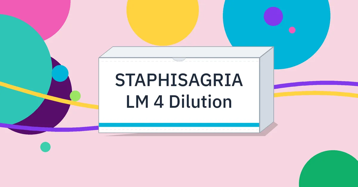 Symbolbild: Packung mit der Aufschrift STAPHISAGRIA LM 4 Dilution (PZN 13199546) – Verfügbarkeit und Bezug in Apotheken in Frankfurt am Main