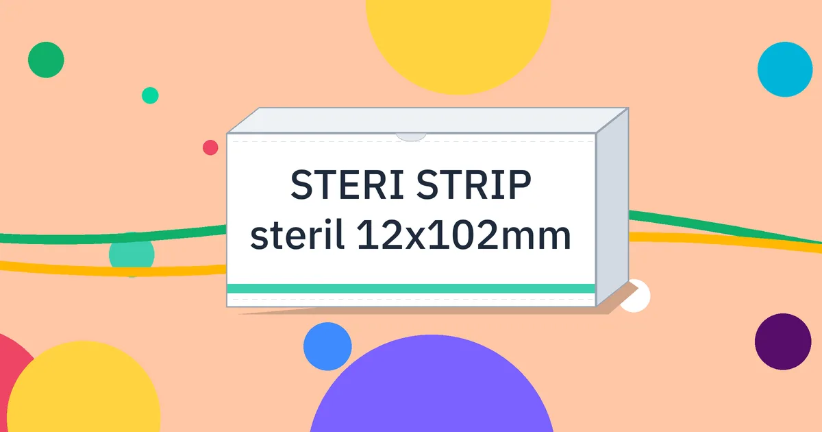 Symbolbild: Packung mit der Aufschrift STERI STRIP steril 12x102mm (PZN 17902706) – Verfügbarkeit und Bezug in Apotheken in Frankfurt am Main