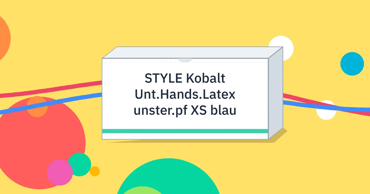 Symbolbild: Packung mit der Aufschrift STYLE Kobalt Unt.Hands.Latex unster.pf XS blau (PZN 15566204) – Verfügbarkeit und Bezug in Apotheken in Frankfurt am Main