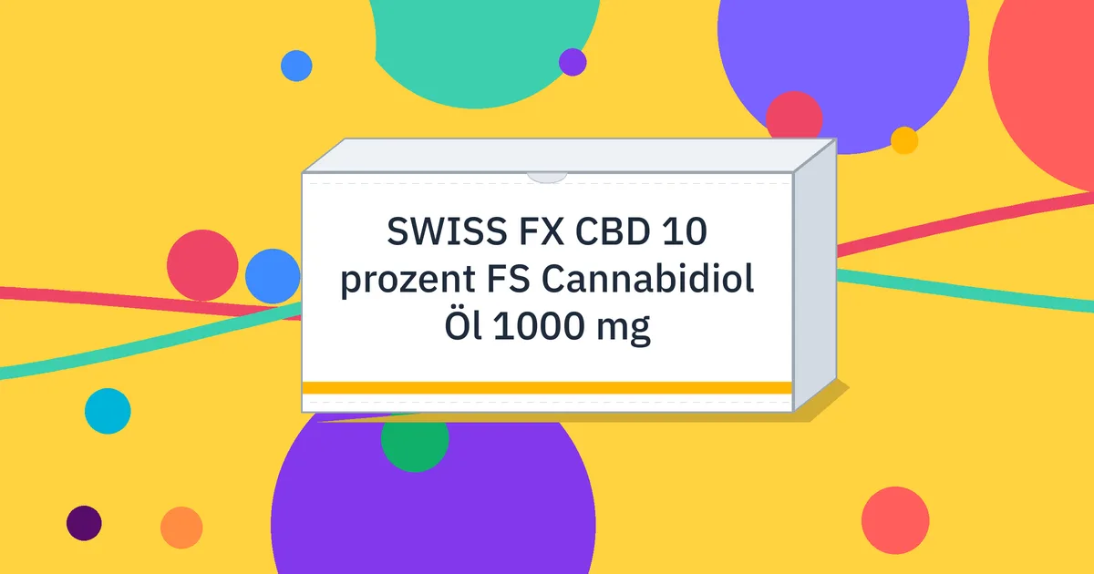 Symbolbild: Packung mit der Aufschrift SWISS FX CBD 10 prozent FS Cannabidiol Öl 1000 mg (PZN 19080438) – Verfügbarkeit und Bezug in Apotheken in Frankfurt am Main