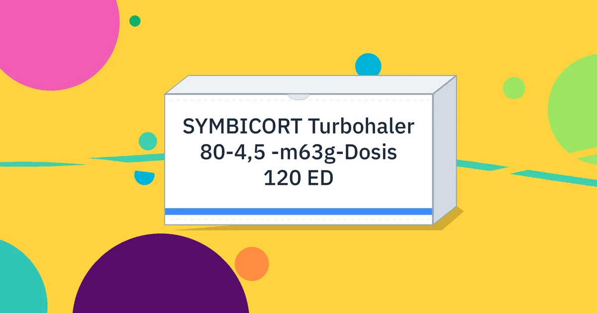 Symbolbild: Packung mit der Aufschrift SYMBICORT Turbohaler 80-4,5 -m63g-Dosis 120 ED (PZN 05500440) – Verfügbarkeit und Bezug in Apotheken in Frankfurt am Main