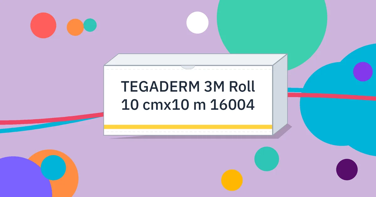 Symbolbild: Packung mit der Aufschrift TEGADERM 3M Roll 10 cmx10 m 16004 (PZN 17534616) – Verfügbarkeit und Bezug in Apotheken in Frankfurt am Main
