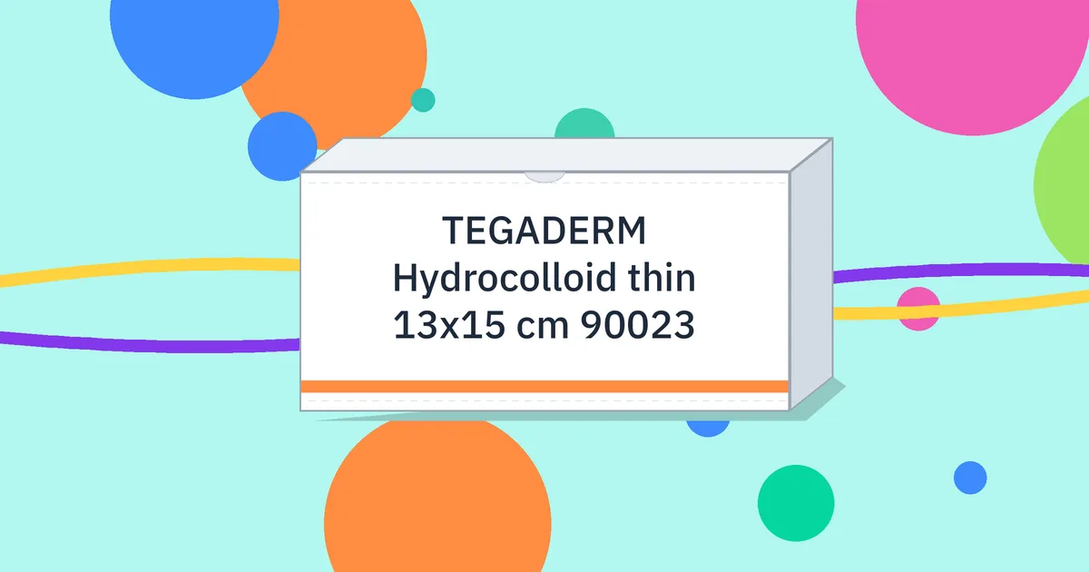 Symbolbild: Packung mit der Aufschrift TEGADERM Hydrocolloid thin 13x15 cm 90023 (PZN 07148421) – Verfügbarkeit und Bezug in Apotheken in Frankfurt am Main