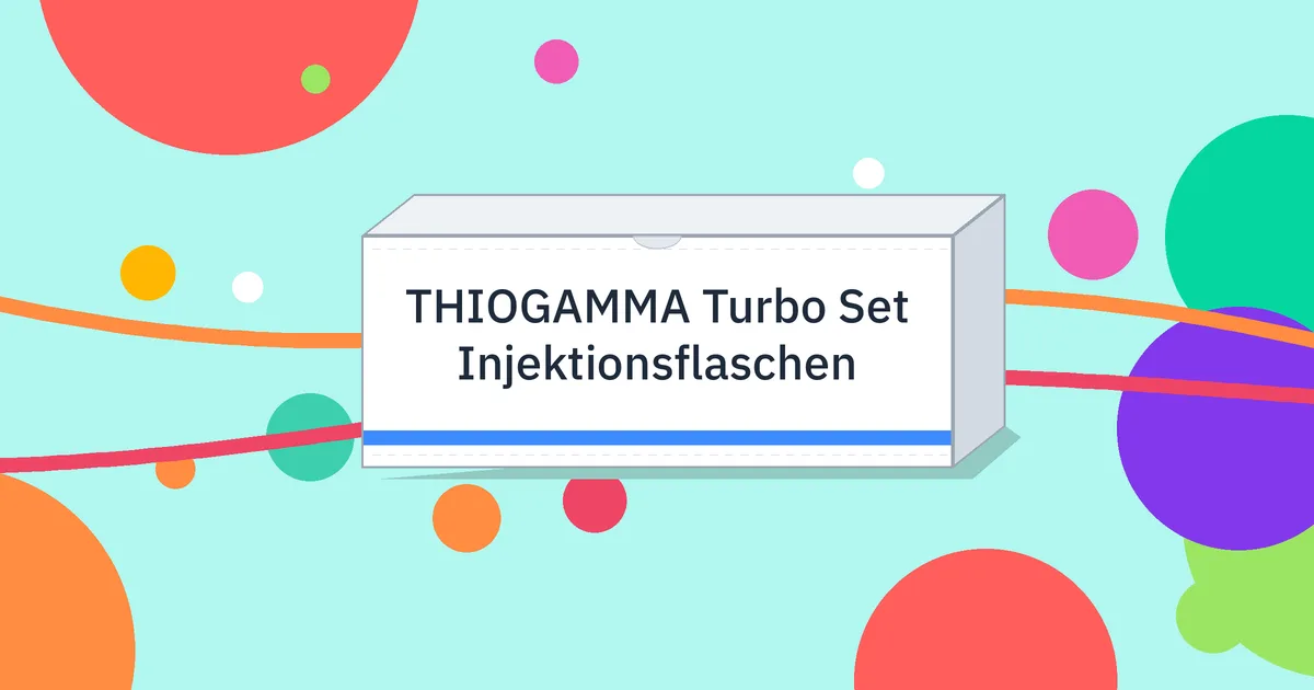 Symbolbild: Packung mit der Aufschrift THIOGAMMA Turbo Set Injektionsflaschen (PZN 00921438) – Verfügbarkeit und Bezug in Apotheken in Frankfurt am Main