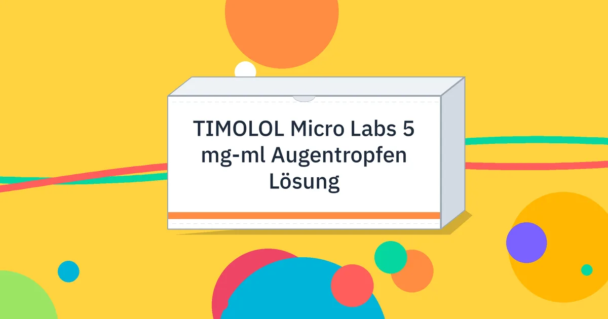 Symbolbild: Packung mit der Aufschrift TIMOLOL Micro Labs 5 mg-ml Augentropfen Lösung (PZN 15228252) – Verfügbarkeit und Bezug in Apotheken in Frankfurt am Main