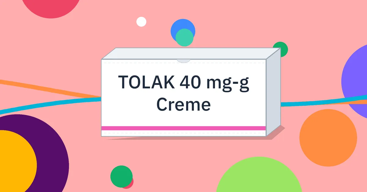 Symbolbild: Packung mit der Aufschrift TOLAK 40 mg-g Creme (PZN 19117791) – Verfügbarkeit und Bezug in Apotheken in Frankfurt am Main