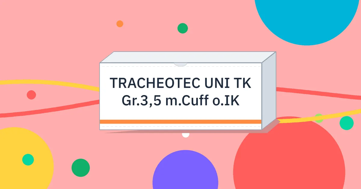 Symbolbild: Packung mit der Aufschrift TRACHEOTEC UNI TK Gr.3,5 m.Cuff o.IK (PZN 10316193) – Verfügbarkeit und Bezug in Apotheken in Frankfurt am Main