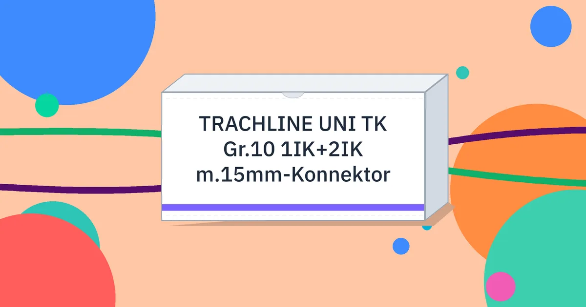 Symbolbild: Packung mit der Aufschrift TRACHLINE UNI TK Gr.10 1IK+2IK m.15mm-Konnektor (PZN 17156373) – Verfügbarkeit und Bezug in Apotheken in Frankfurt am Main