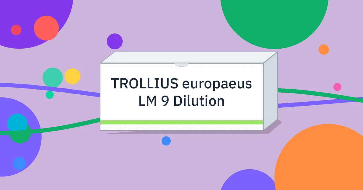 Symbolbild: Packung mit der Aufschrift TROLLIUS europaeus LM 9 Dilution (PZN 13252499) – Verfügbarkeit und Bezug in Apotheken in Frankfurt am Main