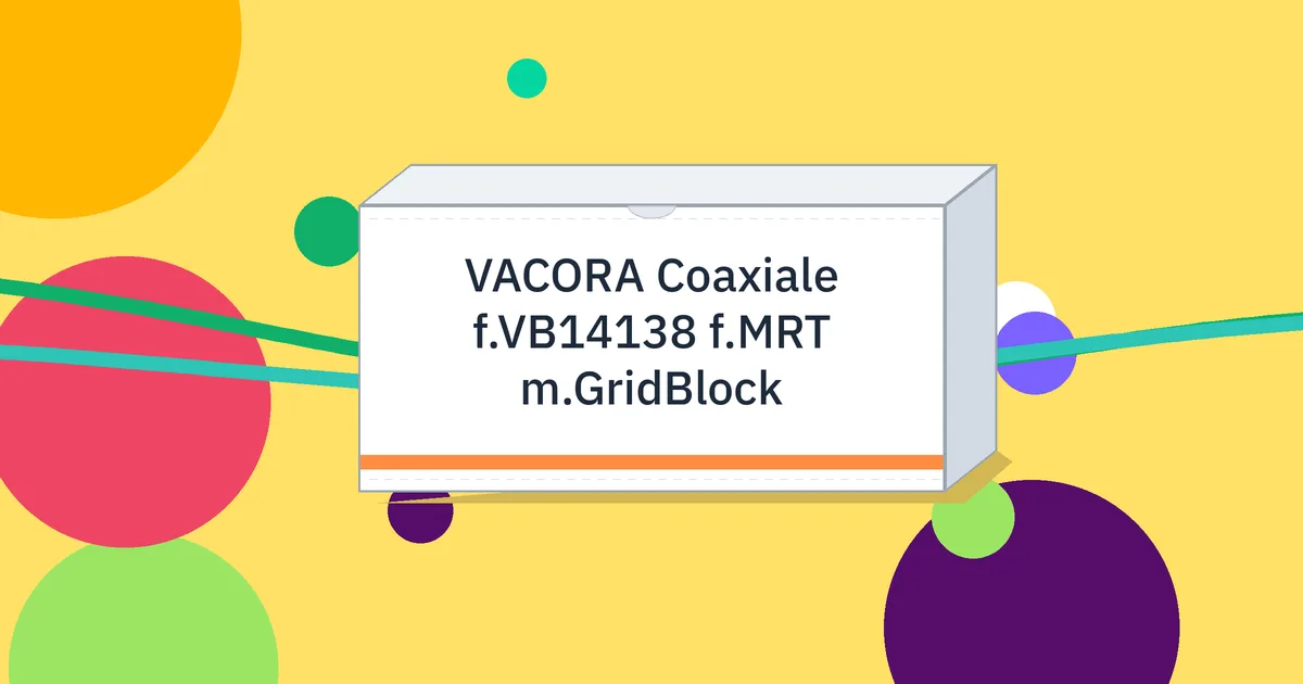 Symbolbild: Packung mit der Aufschrift VACORA Coaxiale f.VB14138 f.MRT m.GridBlock (PZN 03628288) – Verfügbarkeit und Bezug in Apotheken in Frankfurt am Main