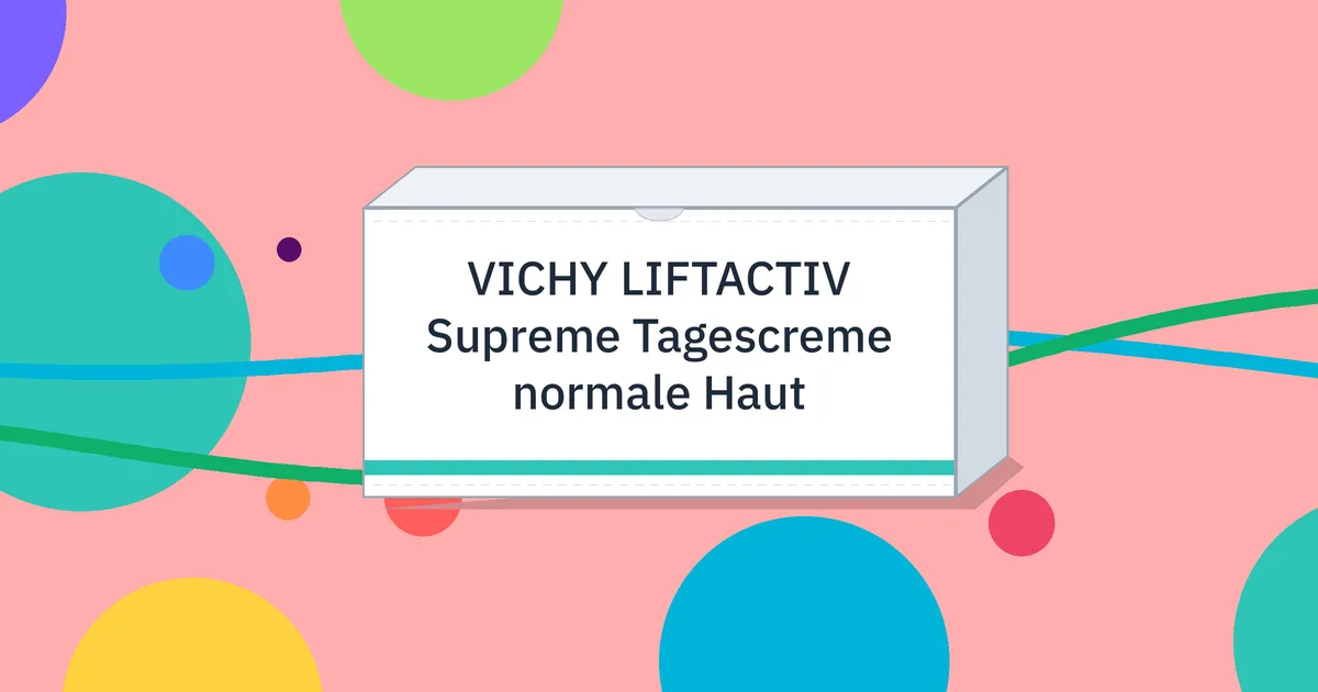 Symbolbild: Packung mit der Aufschrift VICHY LIFTACTIV Supreme Tagescreme normale Haut (PZN 10713497) – Verfügbarkeit und Bezug in Apotheken in Frankfurt am Main