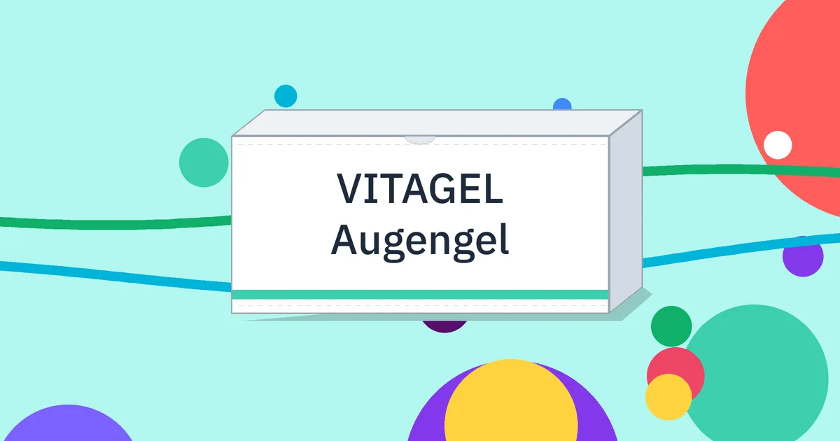 Symbolbild: Packung mit der Aufschrift VITAGEL Augengel (PZN 01318170) – Verfügbarkeit und Bezug in Apotheken in Frankfurt am Main