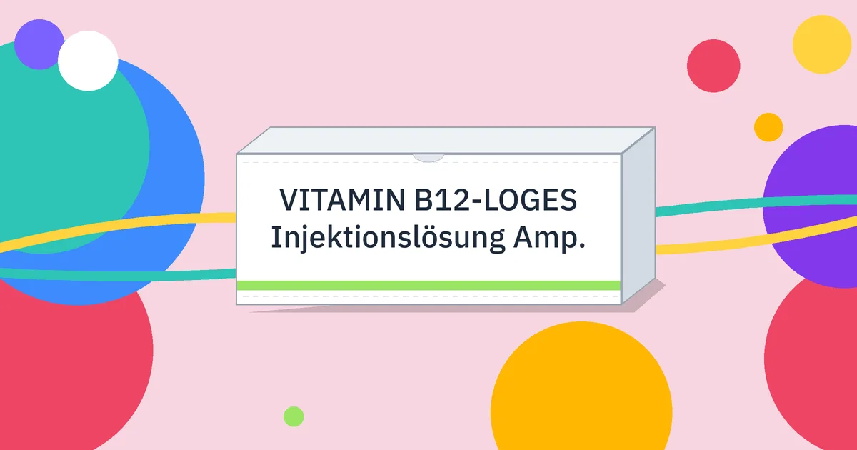 Symbolbild: Packung mit der Aufschrift VITAMIN B12-LOGES Injektionslösung Amp. (PZN 13703921) – Verfügbarkeit und Bezug in Apotheken in Frankfurt am Main