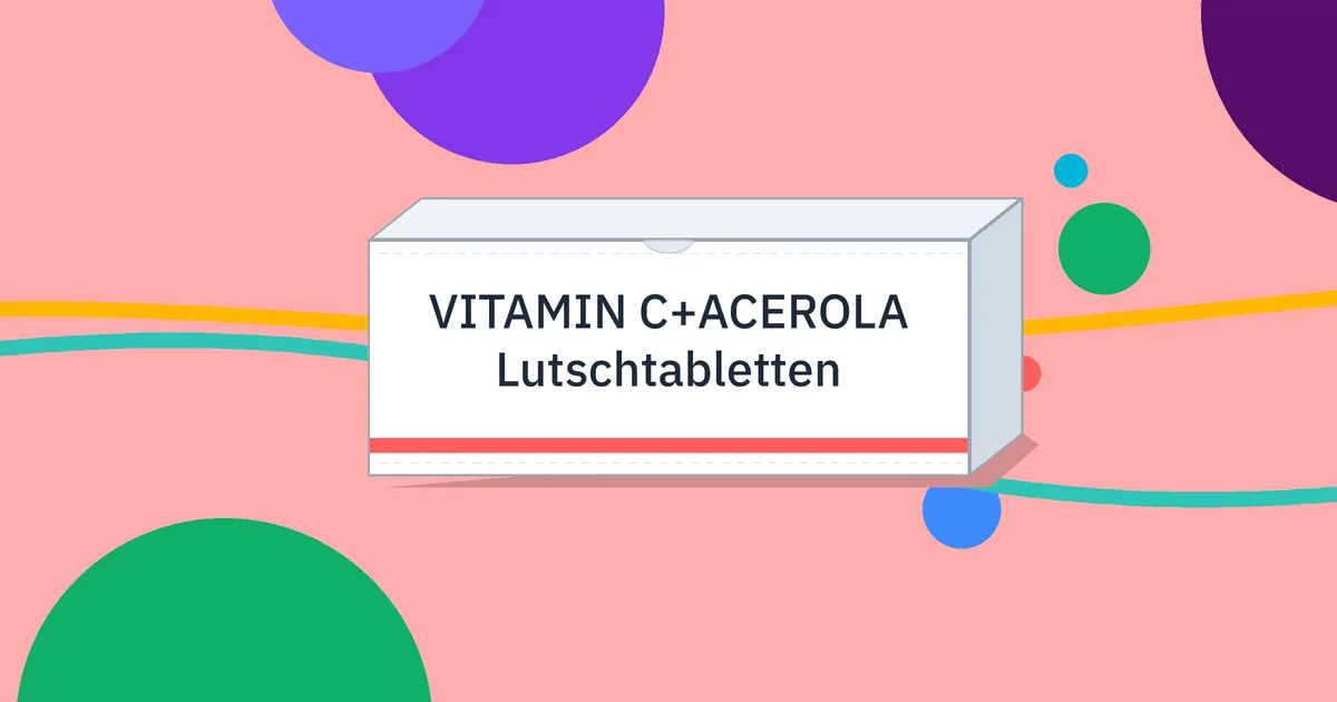 Symbolbild: Packung mit der Aufschrift VITAMIN C+ACEROLA Lutschtabletten (PZN 01498835) – Verfügbarkeit und Bezug in Apotheken in Frankfurt am Main