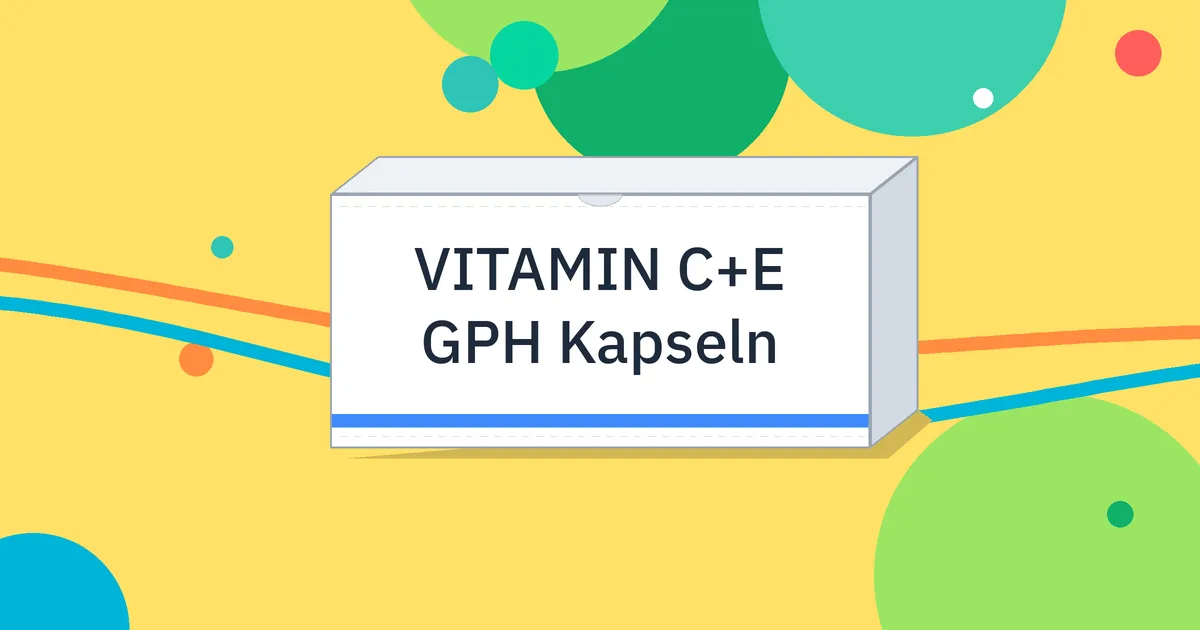 Symbolbild: Packung mit der Aufschrift VITAMIN C+E GPH Kapseln (PZN 02070163) – Verfügbarkeit und Bezug in Apotheken in Frankfurt am Main