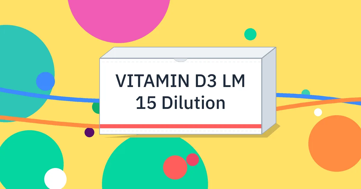 Symbolbild: Packung mit der Aufschrift VITAMIN D3 LM 15 Dilution (PZN 13278808) – Verfügbarkeit und Bezug in Apotheken in Frankfurt am Main