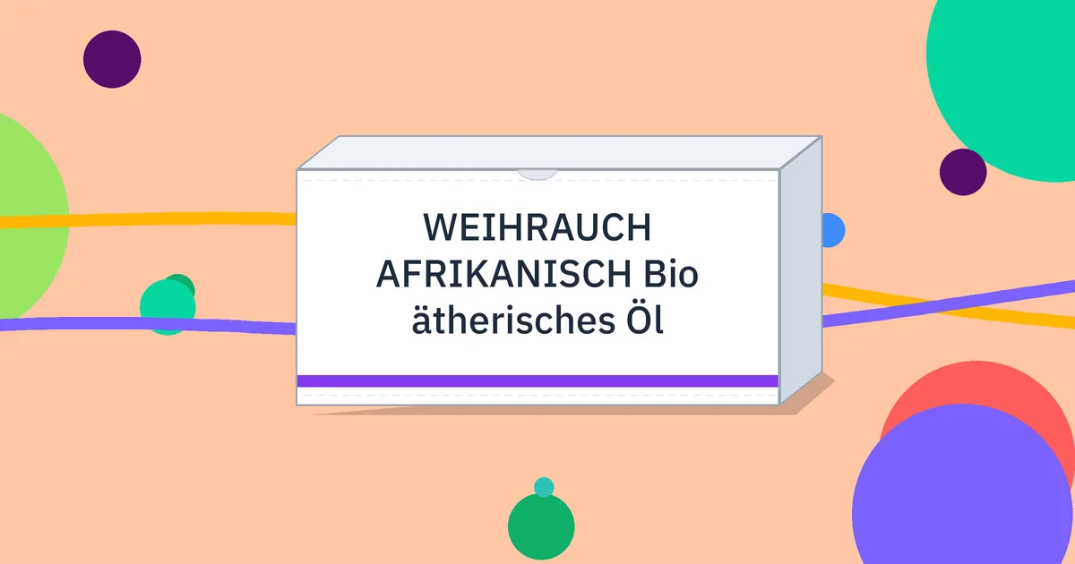 Symbolbild: Packung mit der Aufschrift WEIHRAUCH AFRIKANISCH Bio ätherisches Öl (PZN 17934020) – Verfügbarkeit und Bezug in Apotheken in Frankfurt am Main