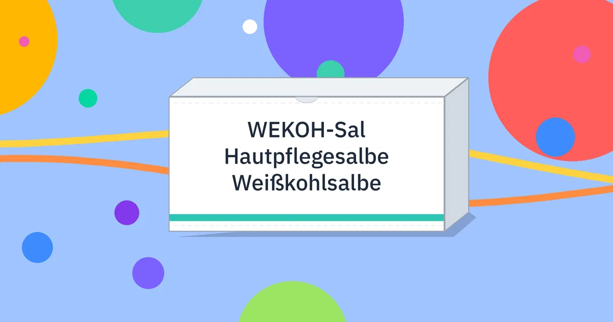 Symbolbild: Packung mit der Aufschrift WEKOH-Sal Hautpflegesalbe Weißkohlsalbe (PZN 19144233) – Verfügbarkeit und Bezug in Apotheken in Frankfurt am Main
