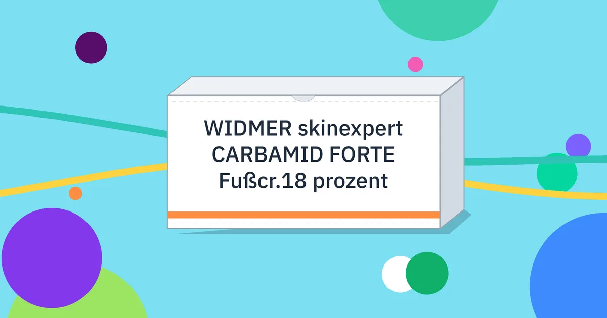 Symbolbild: Packung mit der Aufschrift WIDMER skinexpert CARBAMID FORTE Fußcr.18 prozent (PZN 19146924) – Verfügbarkeit und Bezug in Apotheken in Frankfurt am Main