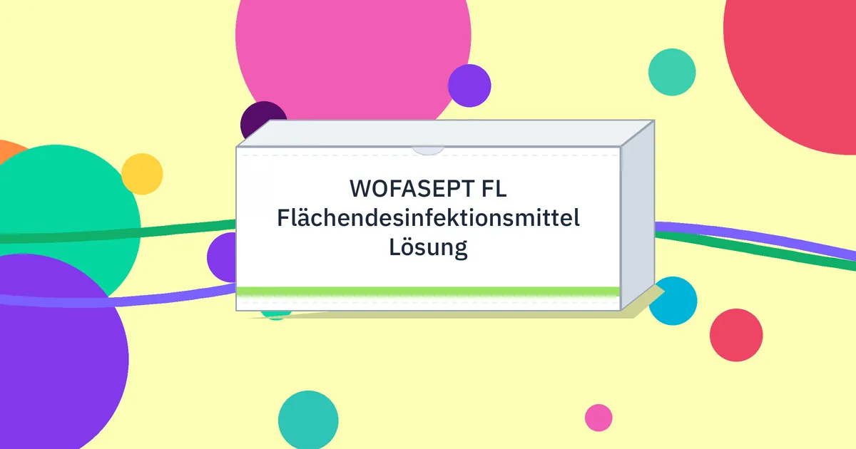 Symbolbild: Packung mit der Aufschrift WOFASEPT FL Flächendesinfektionsmittel Lösung (PZN 06878229) – Verfügbarkeit und Bezug in Apotheken in Frankfurt am Main