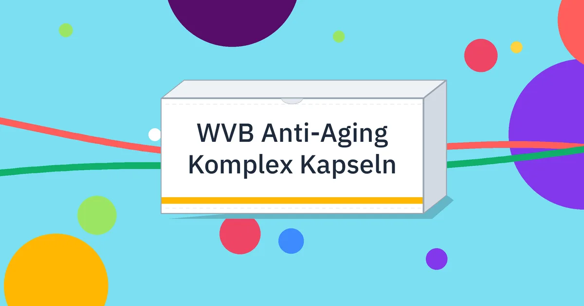Symbolbild: Packung mit der Aufschrift WVB Anti-Aging Komplex Kapseln (PZN 20894235) – Verfügbarkeit und Bezug in Apotheken in Frankfurt am Main