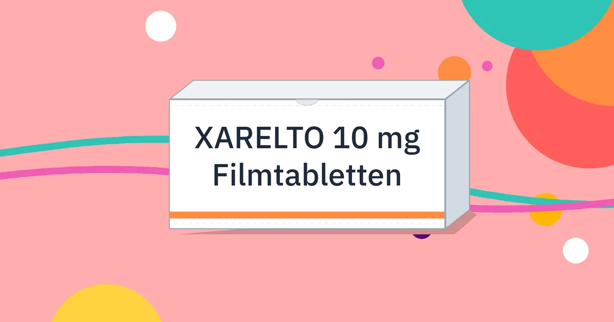 Symbolbild: Packung mit der Aufschrift XARELTO 10 mg Filmtabletten (PZN 10339455) – Verfügbarkeit und Bezug in Apotheken in Frankfurt am Main
