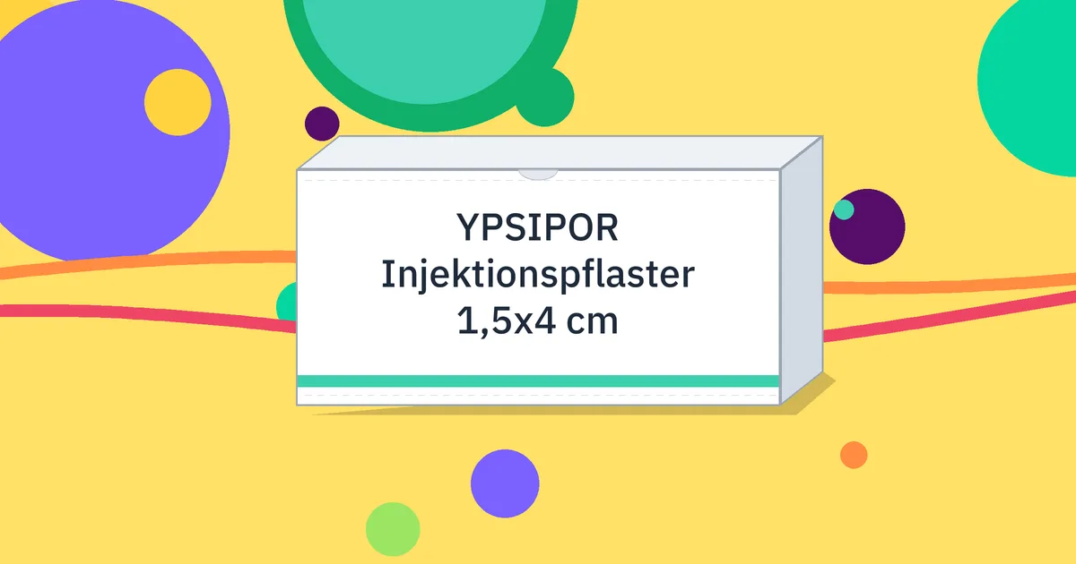 Symbolbild: Packung mit der Aufschrift YPSIPOR Injektionspflaster 1,5x4 cm (PZN 20364483) – Verfügbarkeit und Bezug in Apotheken in Frankfurt am Main