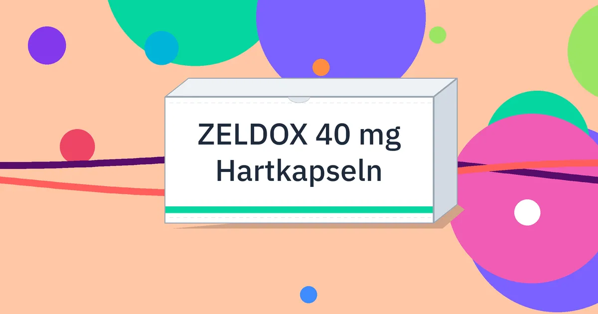 Symbolbild: Packung mit der Aufschrift ZELDOX 40 mg Hartkapseln (PZN 01890473) – Verfügbarkeit und Bezug in Apotheken in Frankfurt am Main
