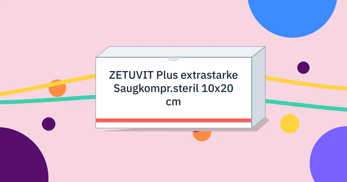 Symbolbild: Packung mit der Aufschrift ZETUVIT Plus extrastarke Saugkompr.steril 10x20 cm (PZN 07558343) – Verfügbarkeit und Bezug in Apotheken in Frankfurt am Main